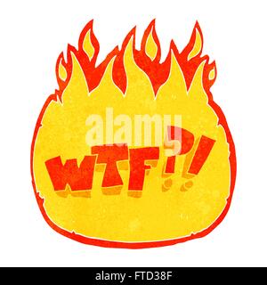 freehand drawn retro cartoon WTF symbol Stock Vector Image & Art - Alamy
