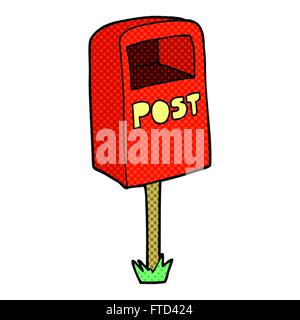 freehand drawn cartoon post box Stock Vector Image & Art - Alamy