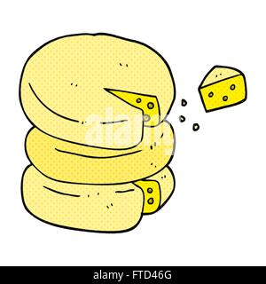 freehand drawn cartoon cheese wheel Stock Vector Image & Art - Alamy