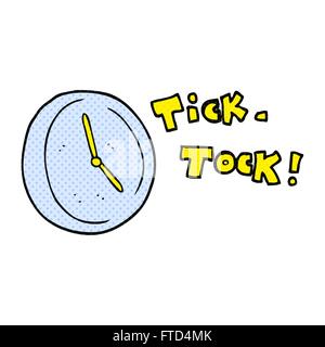 freehand drawn cartoon ticking clock Stock Vector Image & Art - Alamy