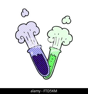 freehand retro cartoon chemical reaction Stock Vector Image & Art - Alamy