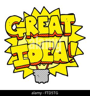 freehand drawn cartoon great idea light bulb symbol Stock Vector Image ...
