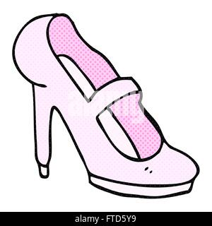 freehand drawn cartoon high heeled shoe Stock Vector Image & Art - Alamy