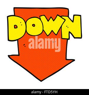 freehand drawn cartoon down arrow symbol Stock Vector Image & Art - Alamy