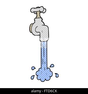 freehand drawn cartoon running faucet Stock Vector Image & Art - Alamy