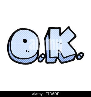 freehand drawn cartoon word OK Stock Vector Image & Art - Alamy