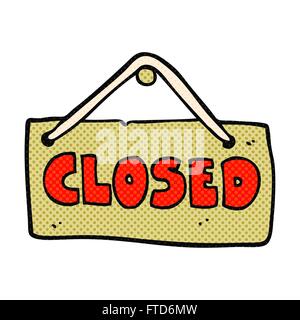 freehand drawn cartoon closed shop sign Stock Vector Image & Art - Alamy