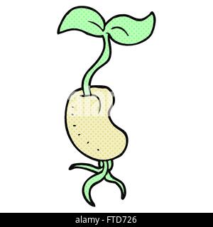 freehand drawn cartoon sprouting seed Stock Vector Image & Art - Alamy