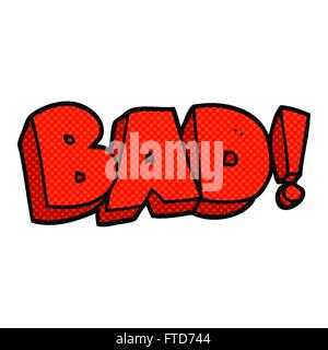 freehand drawn retro cartoon Bad symbol Stock Vector Image & Art - Alamy