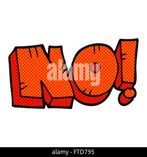 freehand drawn cartoon NO! shout Stock Vector Image & Art - Alamy