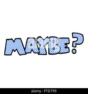 Maybe, Maybe Not - Retro Clipart Illustration Stock Vector Image & Art ...