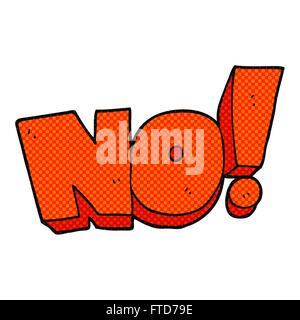 freehand drawn cartoon NO! shout Stock Vector Image & Art - Alamy