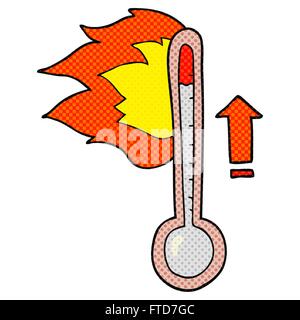 freehand drawn cartoon rising temperature Stock Vector Image & Art - Alamy