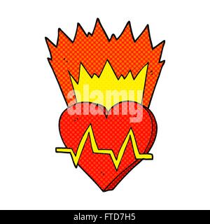 freehand retro cartoon heart rate Stock Vector Image & Art - Alamy