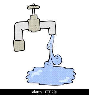 freehand drawn cartoon running faucet Stock Vector Image & Art - Alamy