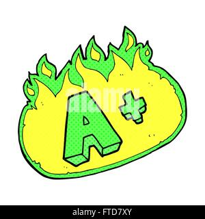 freehand drawn cartoon A grade symbol and book Stock Vector Image & Art ...