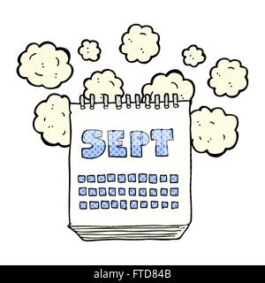 Vector illustration of a calendar showing September 1st. Flat style ...