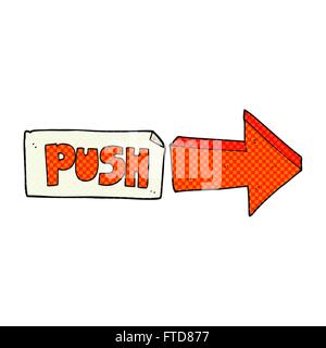 freehand drawn cartoon push door sign Stock Vector Image & Art - Alamy