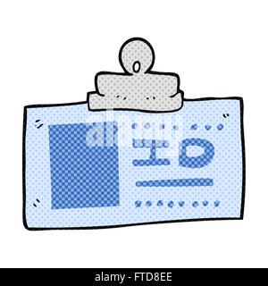 freehand drawn cartoon ID badge Stock Vector Image & Art - Alamy