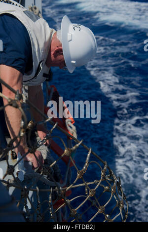Ladder into the mediterranean sea on a small bay on mallorca island ...