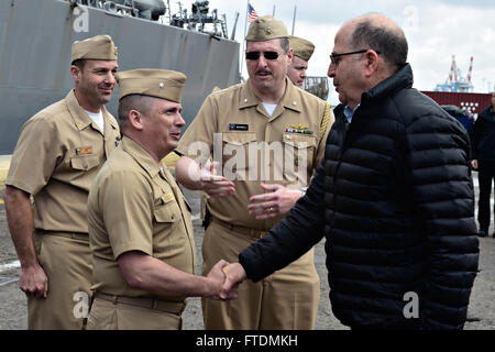 Cdr. Kenneth Pickard, commanding officer of the USS Carney (DDG 64 ...