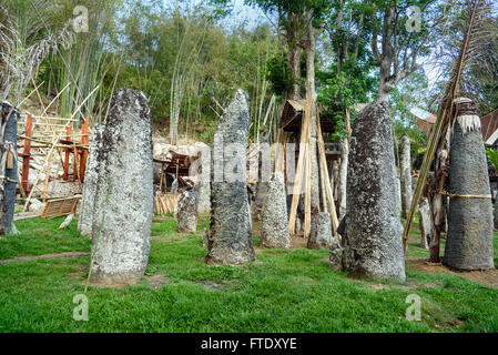 Ceremony site with megaliths. Bori Kalimbuang or Bori Parinding. It is ...