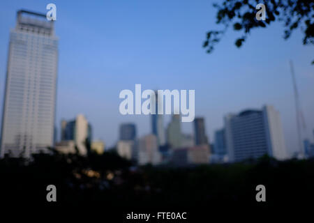The blur background of view of Bangkok, Thailand. View of City on high ...