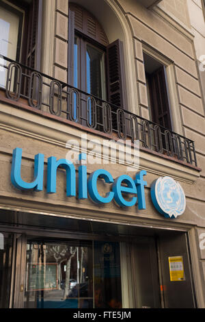 Unicef headquarters in barcelona Stock Photo - Alamy