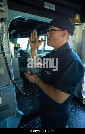 Boatswain's Mate Seaman Ethan Giannolla, aboard the USS Ramage (DDG 61 ...