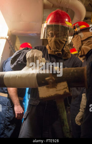 Damage Controlman 3rd Class Brandon Williams instructs Gas Turbine ...