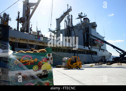 The USNS John Lenthall, a fleet replenishment oiler, arrived in Souda ...