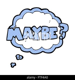 Maybe, Maybe Not - Retro Clipart Illustration Stock Vector Image & Art ...