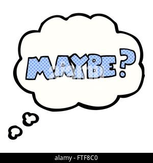 Maybe, Maybe Not - Retro Clipart Illustration Stock Vector Image & Art ...