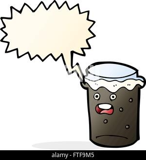 cartoon glass of stout beer with speech bubble Stock Vector Image & Art ...
