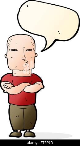 cartoon tough guy with speech bubble Stock Vector Image & Art - Alamy