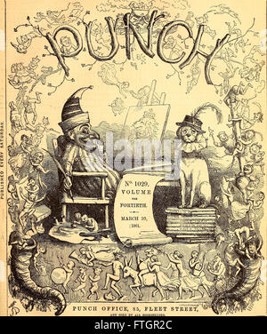 The 1841 edition of 'Punch,' a British satirical magazine known for its ...