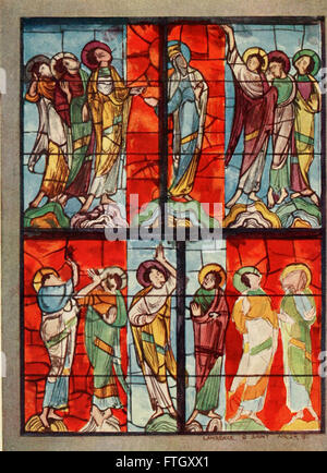 A 1913 study of stained glass windows from the Middle Ages in England ...