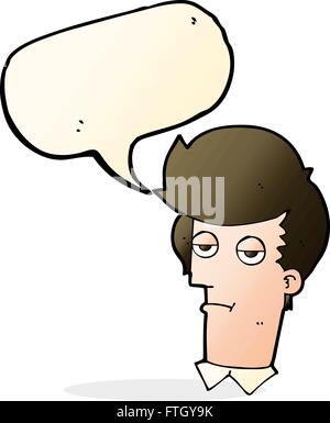 cartoon bored man with speech bubble Stock Vector Image & Art - Alamy