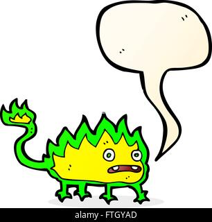 cartoon little devil with speech bubble Stock Vector Image & Art - Alamy