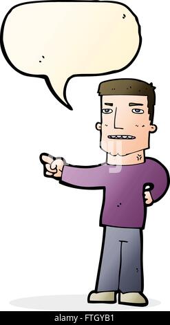 cartoon pointing boy with speech bubble Stock Vector Image & Art - Alamy