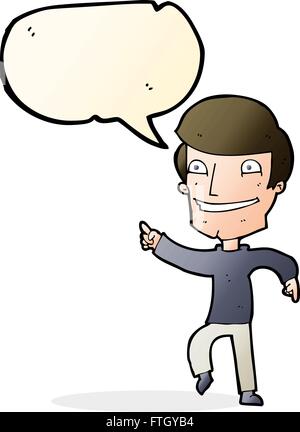 cartoon grinning man with speech bubble Stock Vector Image & Art - Alamy