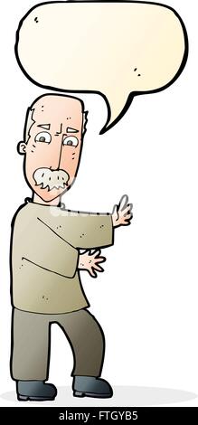 cartoon angry old man with speech bubble Stock Vector Image & Art - Alamy