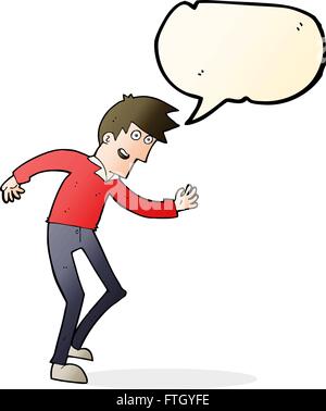 cartoon dancing man with speech bubble Stock Vector Image & Art - Alamy