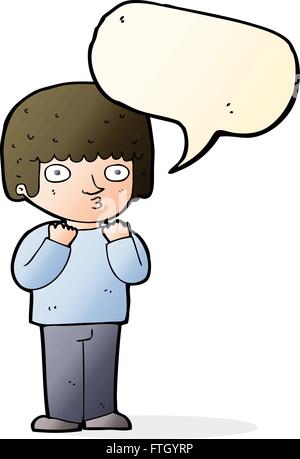 cartoon amazed boy with speech bubble Stock Vector Image & Art - Alamy
