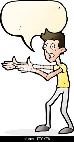 cartoon man explaining with speech bubble Stock Vector Image & Art - Alamy