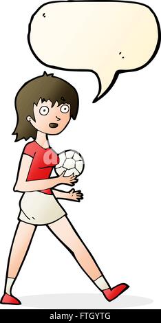Soccer player with speech bubble Stock Vector Image & Art - Alamy
