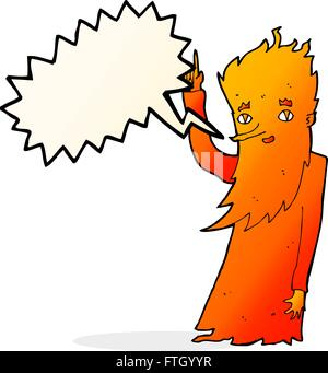 fire spirit cartoon with speech bubble Stock Vector Image & Art - Alamy