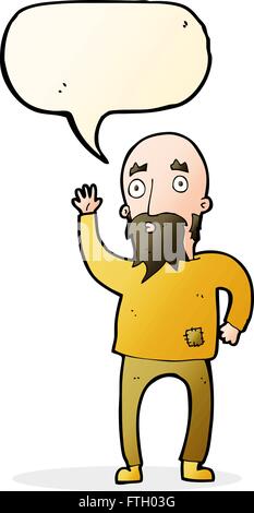 cartoon waving man with speech bubble Stock Vector Image & Art - Alamy