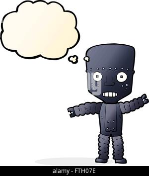 cartoon funny robot with thought bubble Stock Vector Image & Art - Alamy