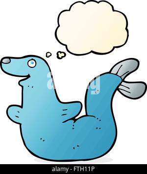 cartoon seal with thought bubble Stock Vector Image & Art - Alamy